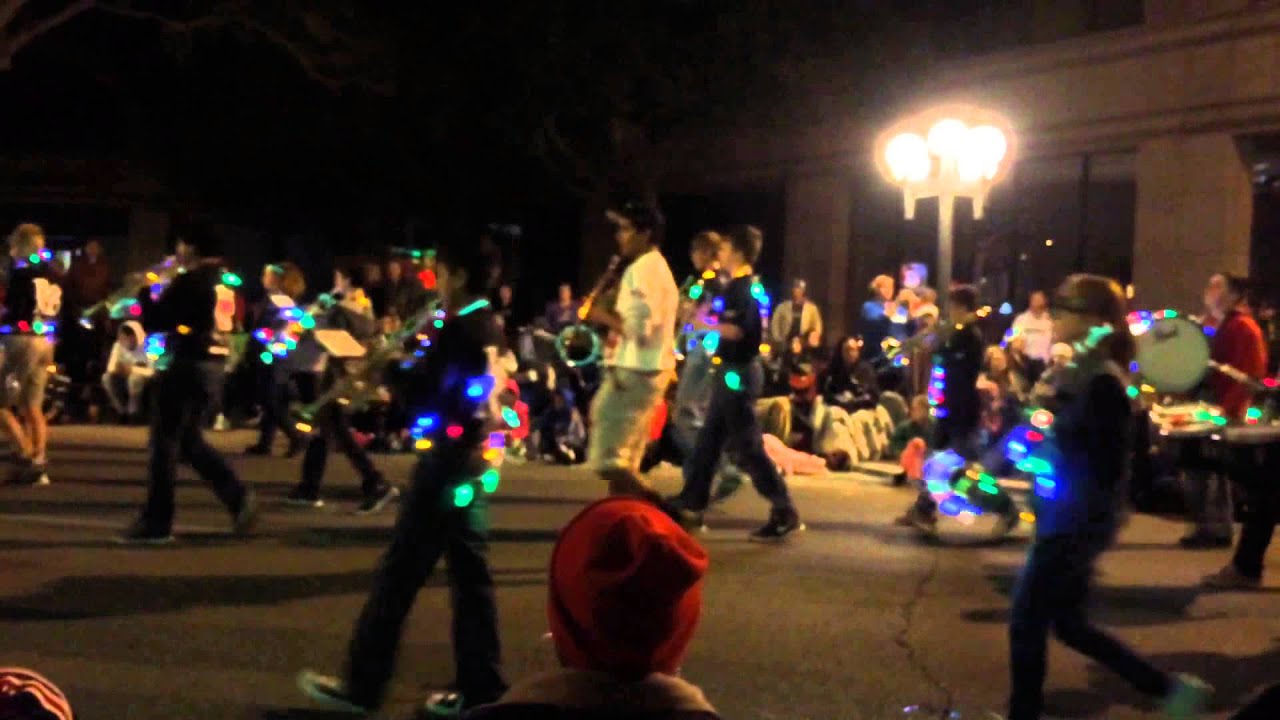 Cheer float at Christmas parade 2015 - YouTube