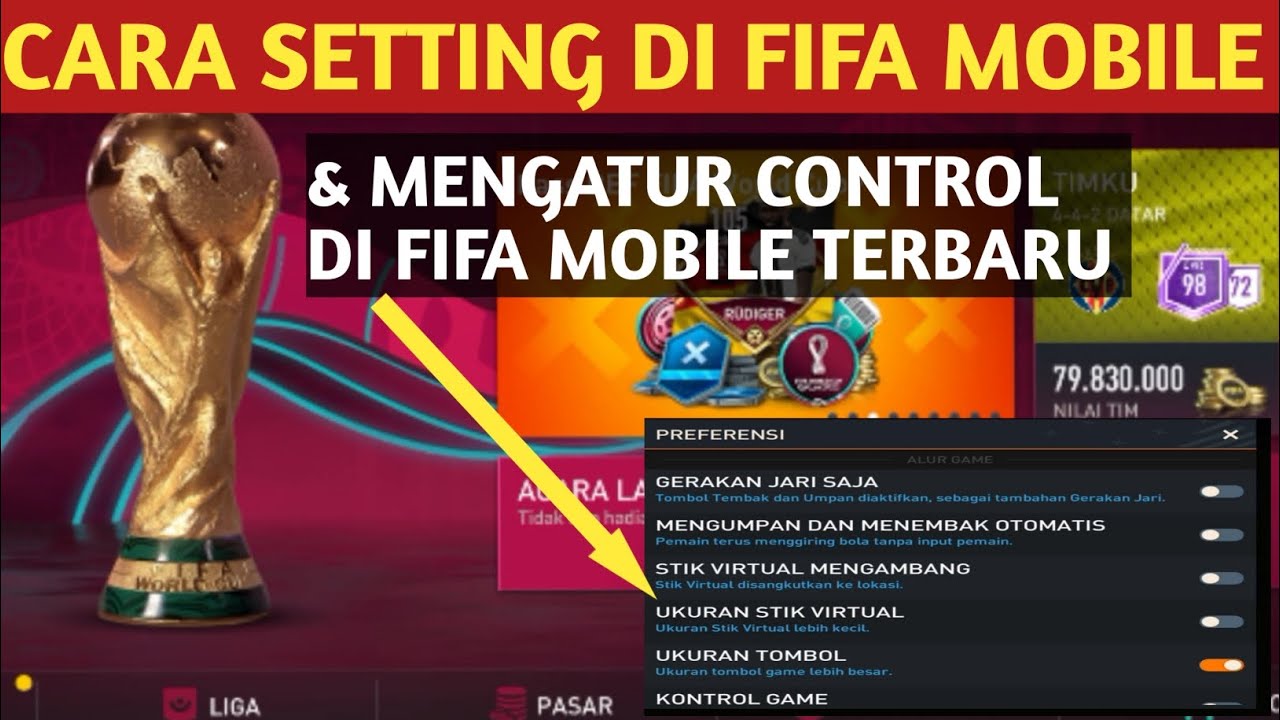 Fifa Mobile 22 - Cara setting game biar enak mainya & Mengatur Control ...