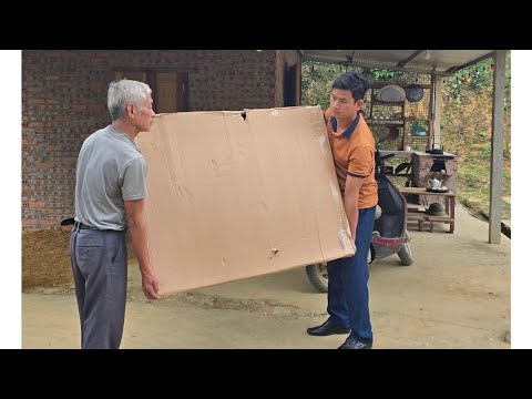 Mr. Hoi was very happy to see his daughter, and today his son returned to help him finish the house.