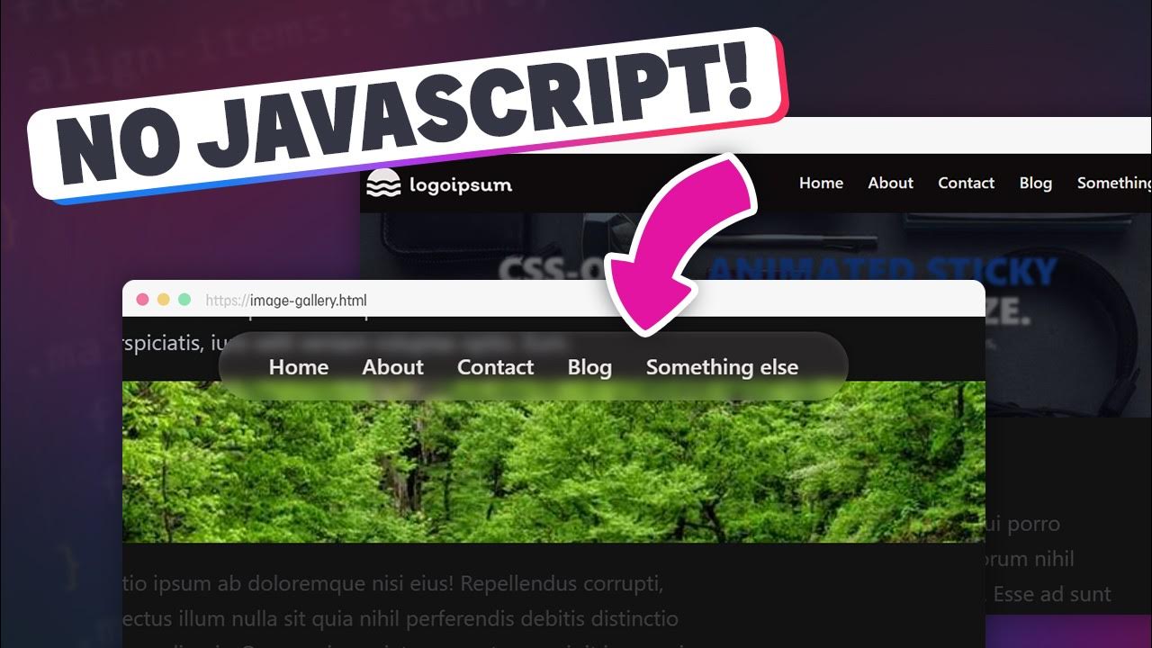 Animate nav on scroll - CSS-only & easy to customize - YouTube