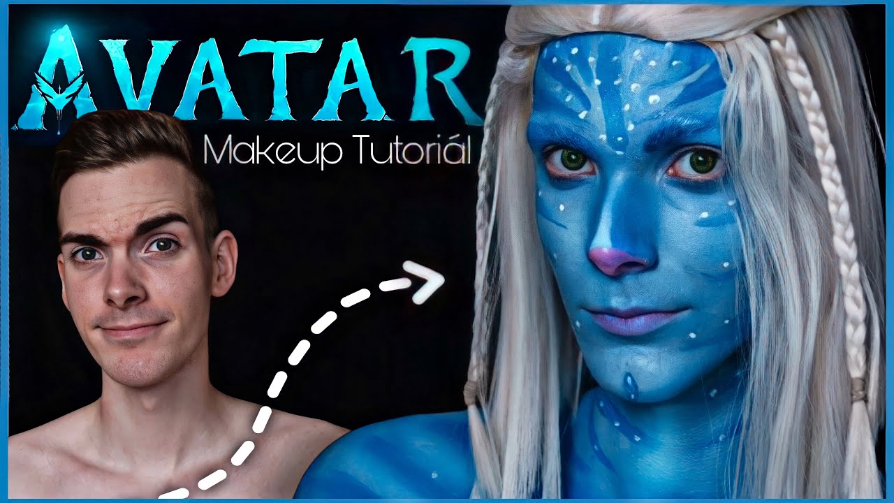 ️ AVATAR Makeup tutoriál 💙 - Halloween 2022 | Tom Hatrik - YouTube