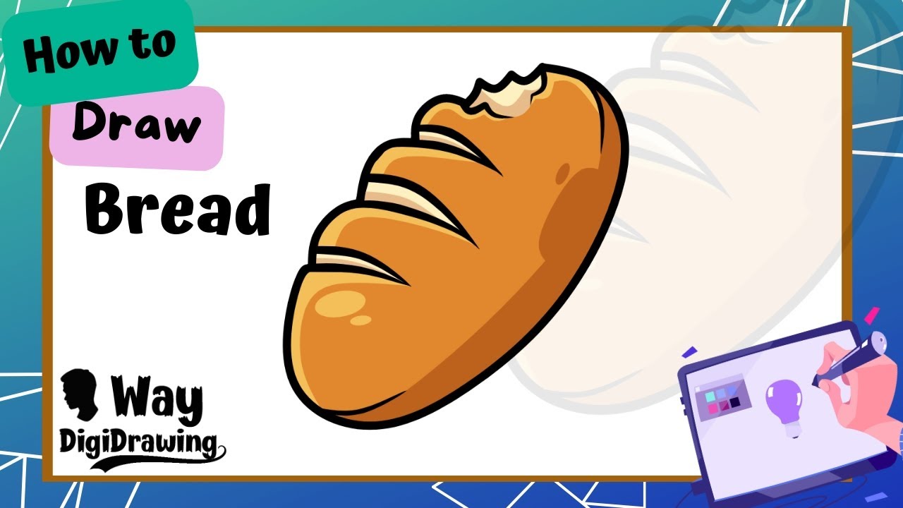 How to Draw Bread - Easy Step by Step - YouTube