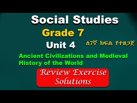 Grade 7 social studies unit 4 review exercise solution - YouTube