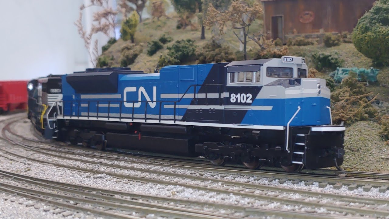 Testing out my CN sd70ace with a newly installed DCC decoder - YouTube