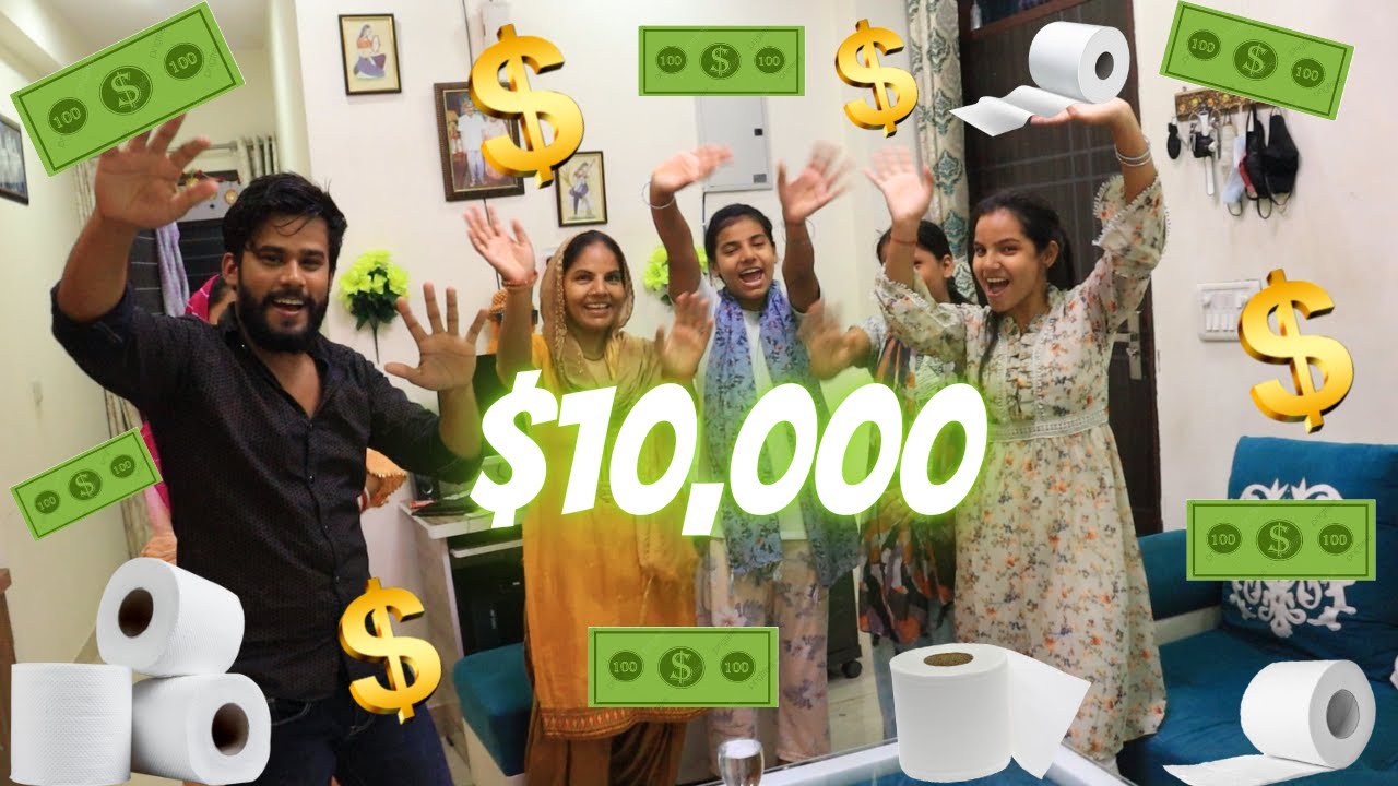 Roll The Tissue Paper Challenge and get the MONEY | Rs.10,000 *who's ...