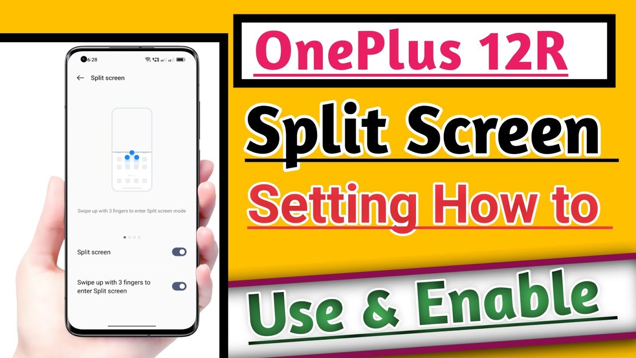 OnePlus 12R How to Use & Enable Split Screen setting features - YouTube