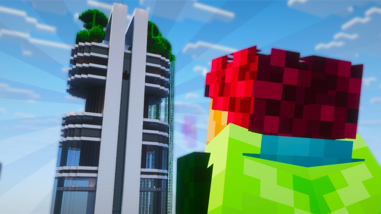 We made a MEGA TOWER in Minecraft Skyblock! | Skyblock Kingdoms - YouTube