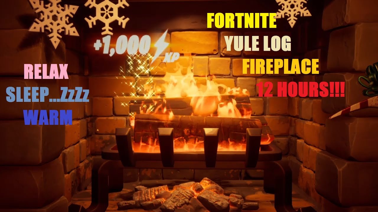 Fortnite - Yule Log (Fireplace 12 HOURS!!!) - YouTube