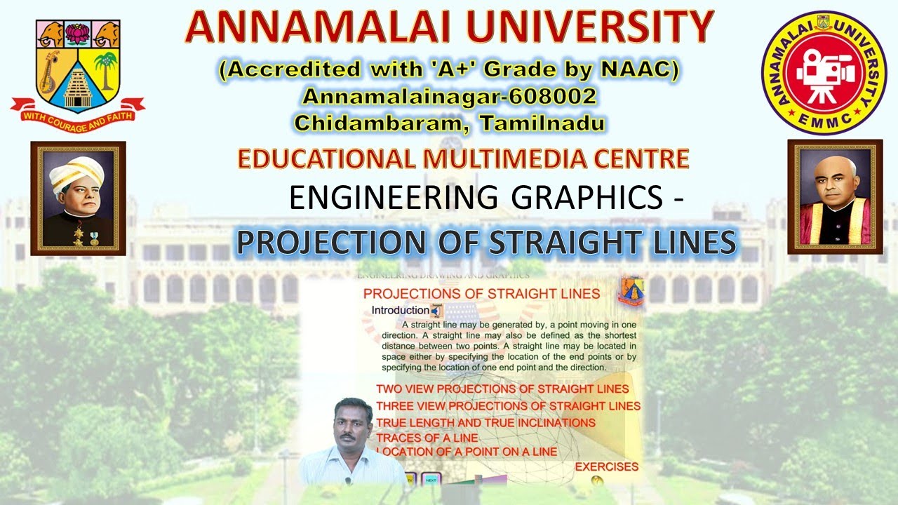 PROJECTION OF STRAIGHT LINES - ENGINEERING GRAPHICS - YouTube