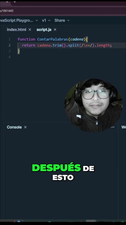 Contar Palabras En Javascript Programador Programmer Javascript Parati Coder Shorts Short