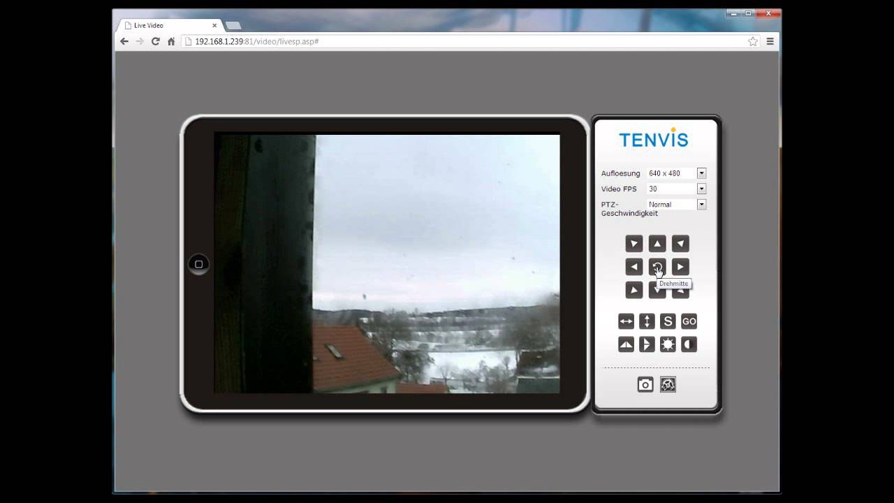 TENVIS IP Camera JPT3815w 2013 Webinterface - YouTube