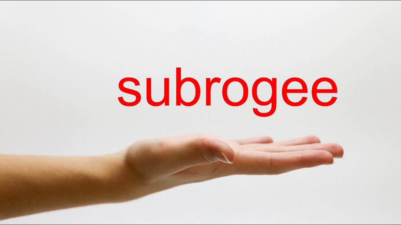 How to Pronounce subrogee - American English - YouTube