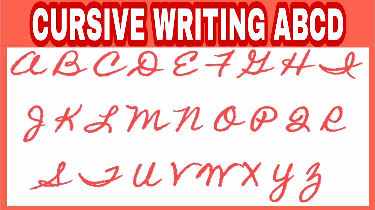 Abcdefghijklmnopqrstuvwxyz In Cursive Learn To Write Small Cursive