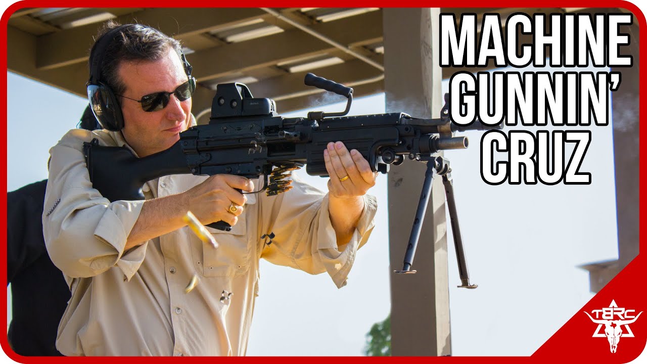 TBRCi - Ted Cruz Shooting Belt Fed M29 Machine Gun - YouTube