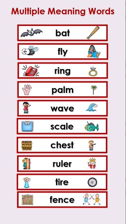 Words With Multiple Meanings - Grammar - YouTube