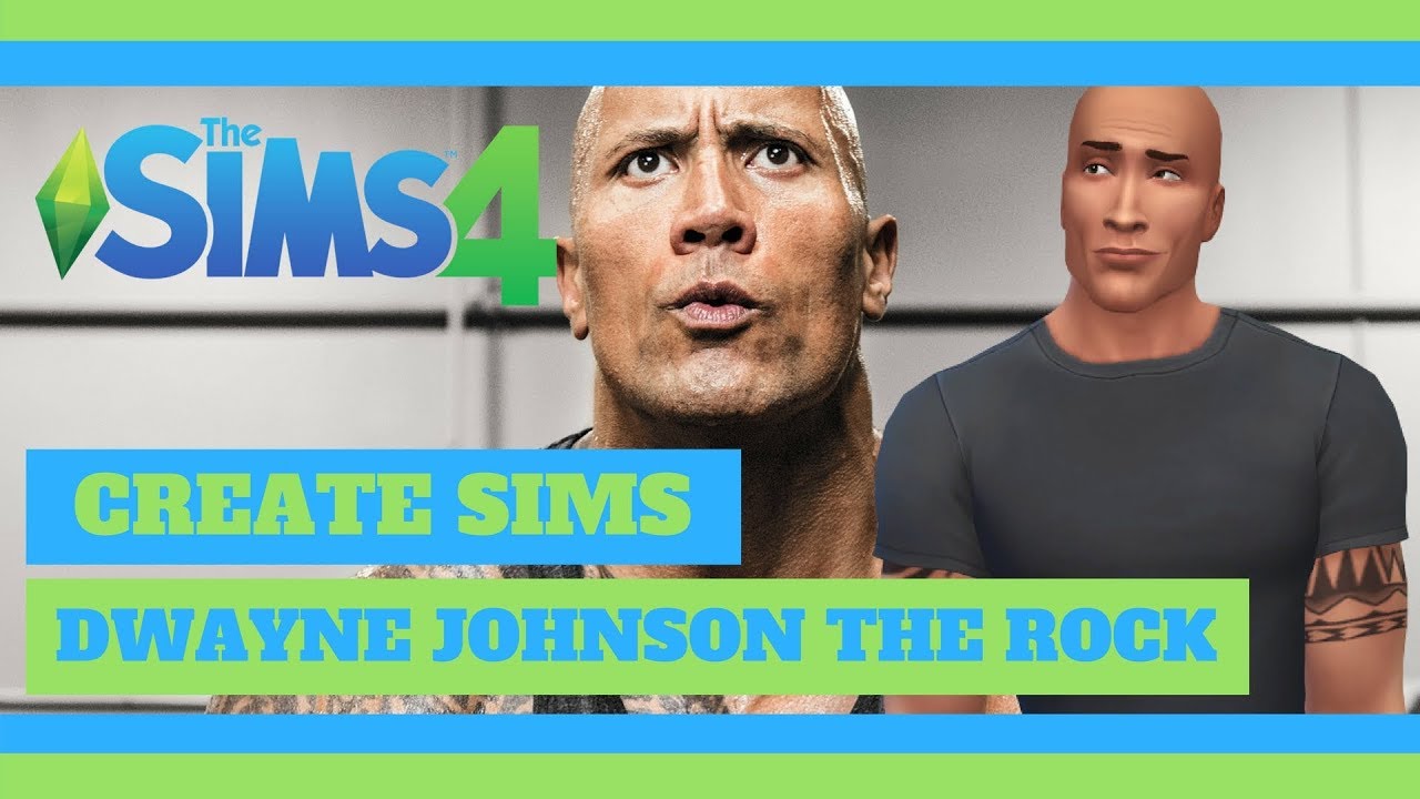 The Sims 4 | Create Sims | Dwayne Johnson The Rock | NOCC - YouTube