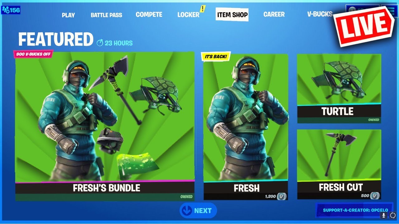 Fortnite Item Shop Today - FRESH'S SKIN AND BUNDLE TODAY (Fortnite Item ...