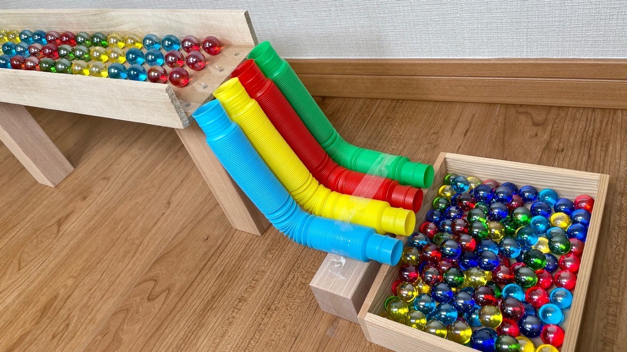 Marble Run Race ASMR ☆ HABA Slope & Colorful pipe & DIY marble pack ...