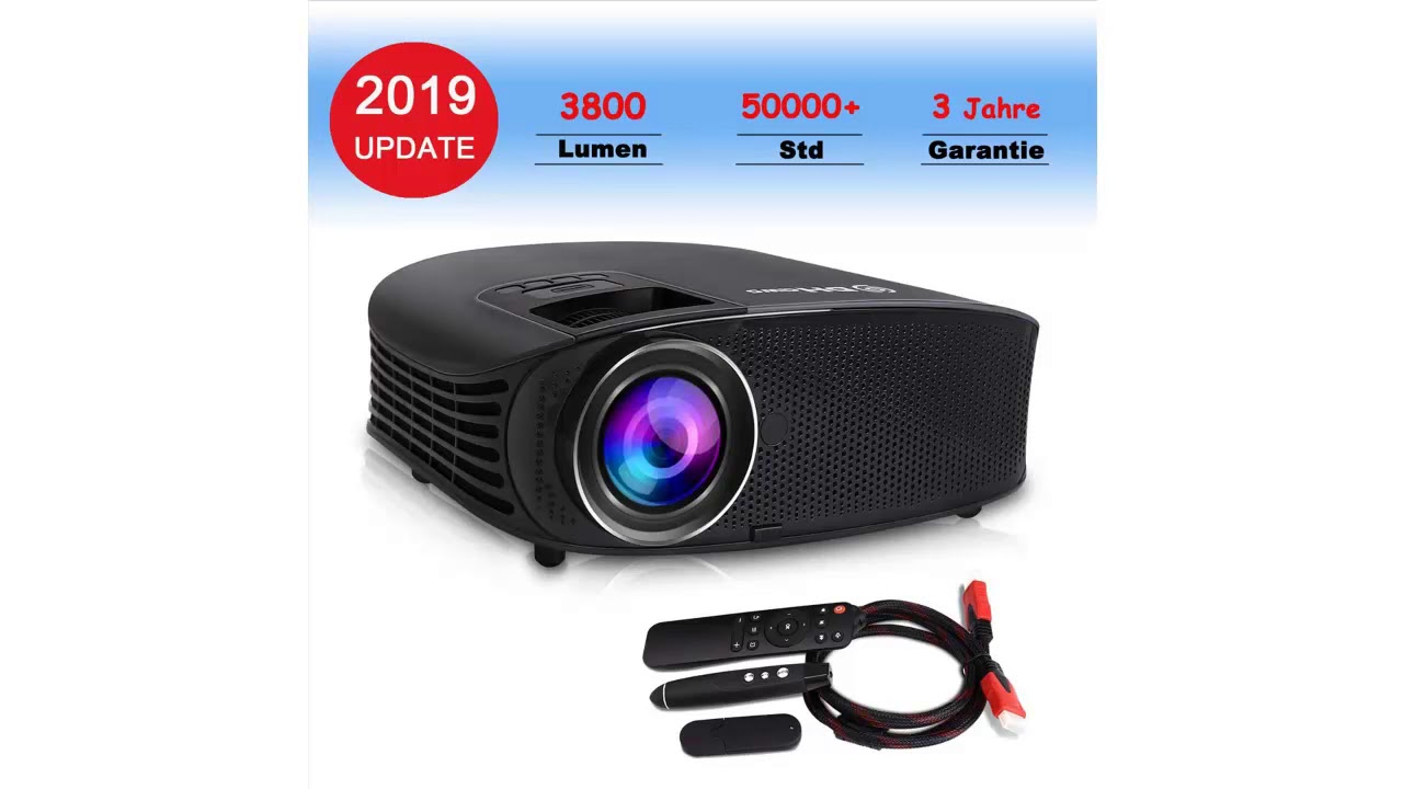 🐉 Beamer, DHAWS 3800LM 1080P Full HD HDMI Video Projektor 🐉 - YouTube