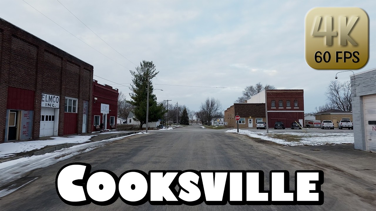 Driving Around Small Town Cooksville, Illinois in 4k Video - YouTube