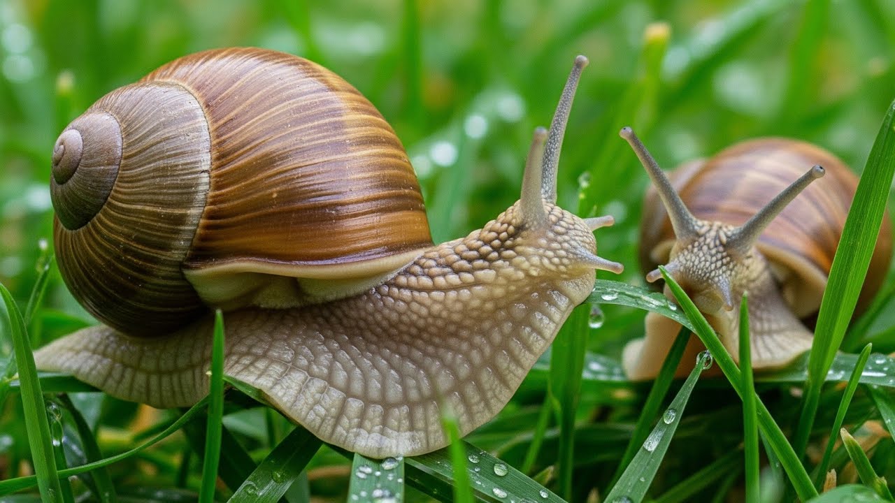 The life of two snails in the wild - YouTube