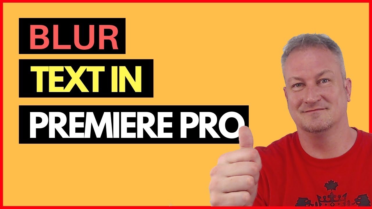 HOW TO BLUR TEXT USING PREMIERE PRO YouTube HOW TO BLUR TEXT USING PREMIERE PRO YouTube