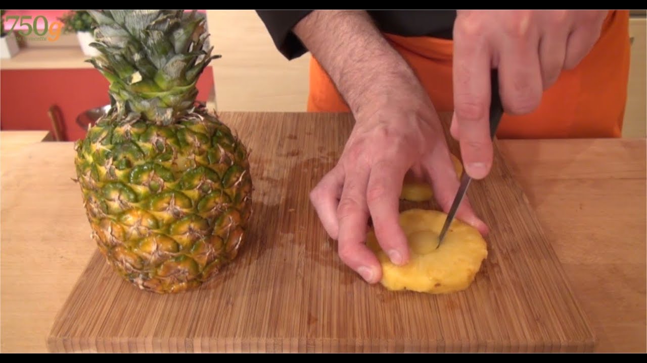 Comment découper un ananas en piston ? - 750g - YouTube