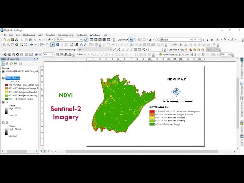 TUTORIAL ANALISIS NDVI ATAU KERAPATAN VEGETASI DI ARCGIS - YouTube
