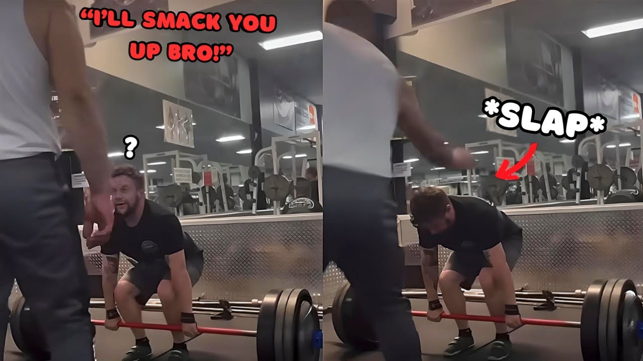 Gym Bully SLAPS Man & Instantly Regrets It - YouTube