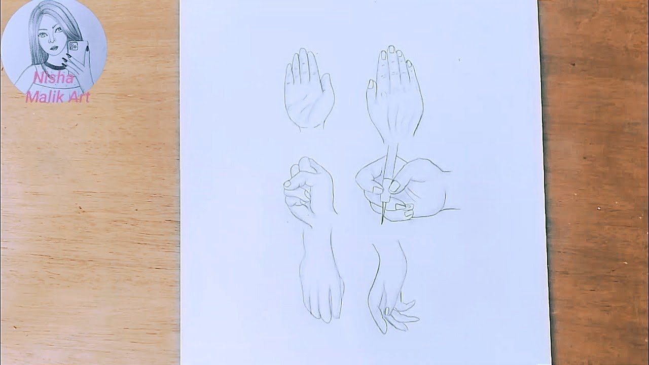 Six types hand drawing ll For beginners pencil sketch tutorial easy ...