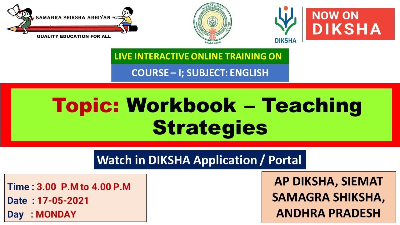 COURSE-1, SUBJECT- ENGLISH, Topic: Workbook – Teaching Strategies ...
