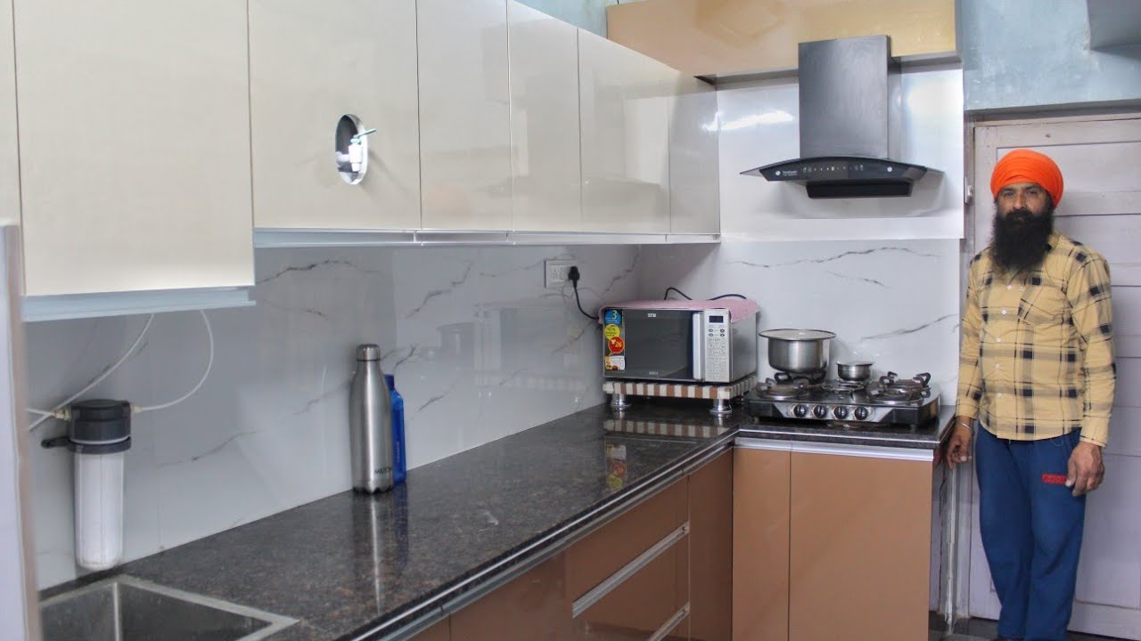 G Profile Handle Less Modular kitchen design|| - YouTube