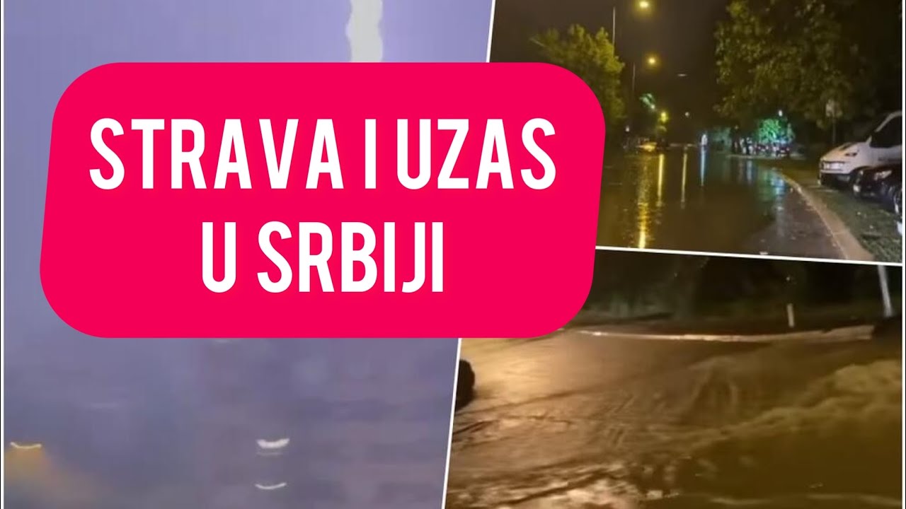 Strava i uzas u Srbiji GROM zatresao sve! Snimljen DIREKTAN UDAR! LED ...