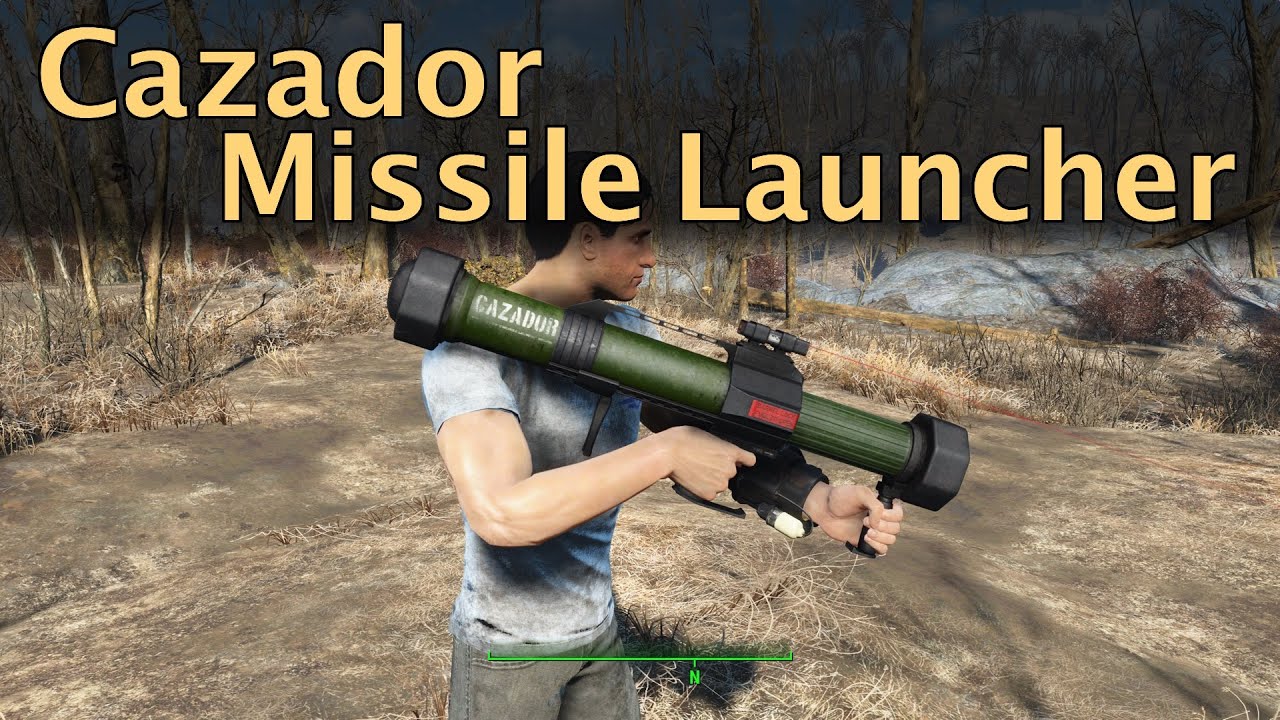 【Xbox One】Fallout 4 MOD「Cazador Missile Launcher」試し撃ち - YouTube