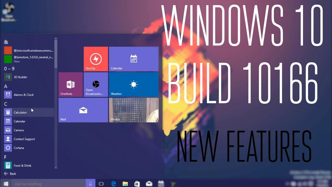 Windows 10 Build 10166 New Features! - YouTube