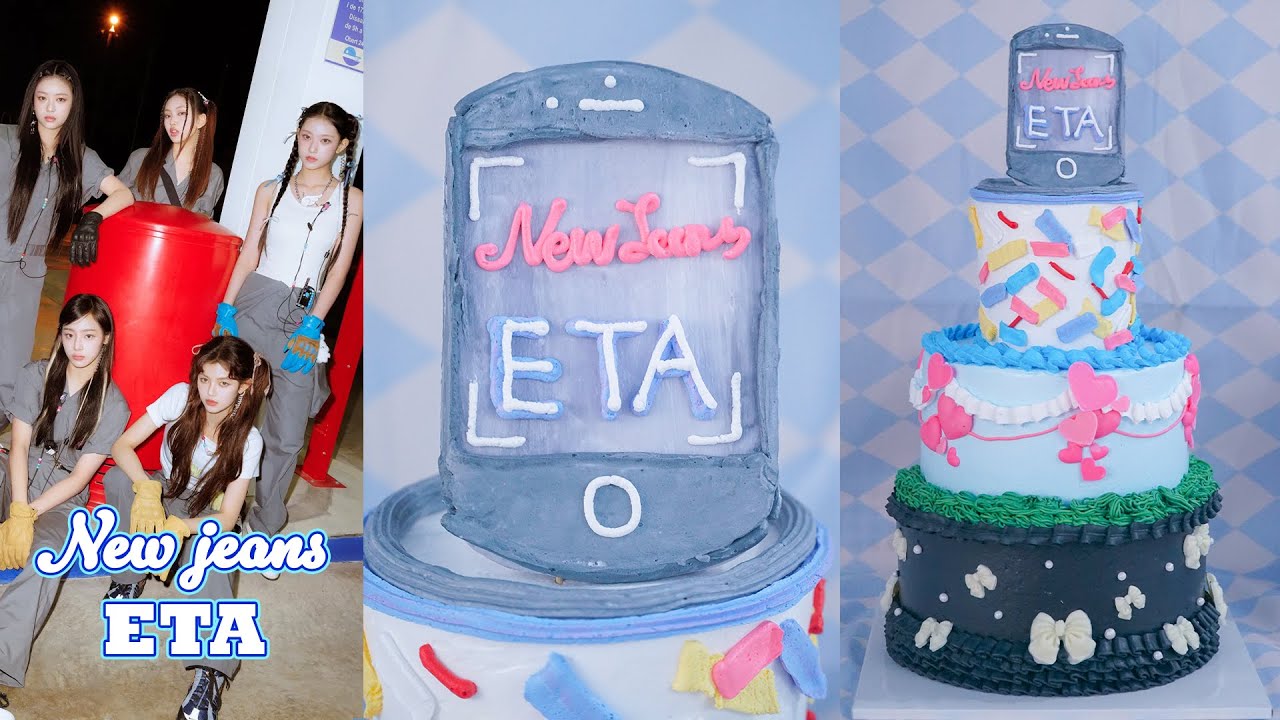 [파유유니버스] 📞 뉴진스 "ETA" 케이크 만들기! / New Jeans "ETA" cake making - YouTube