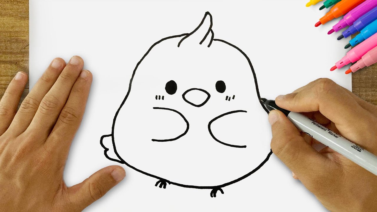 How to Draw a Cute Chick? Easy Chick Drawing Tutorial - YouTube