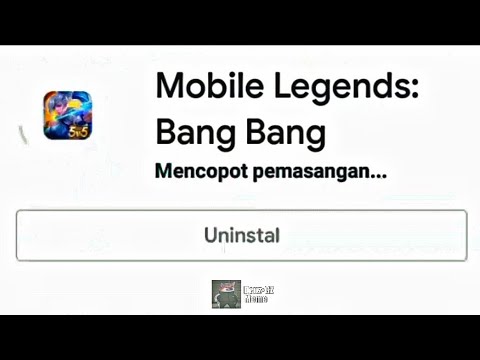 Uninstall Mobile legends😎 - YouTube