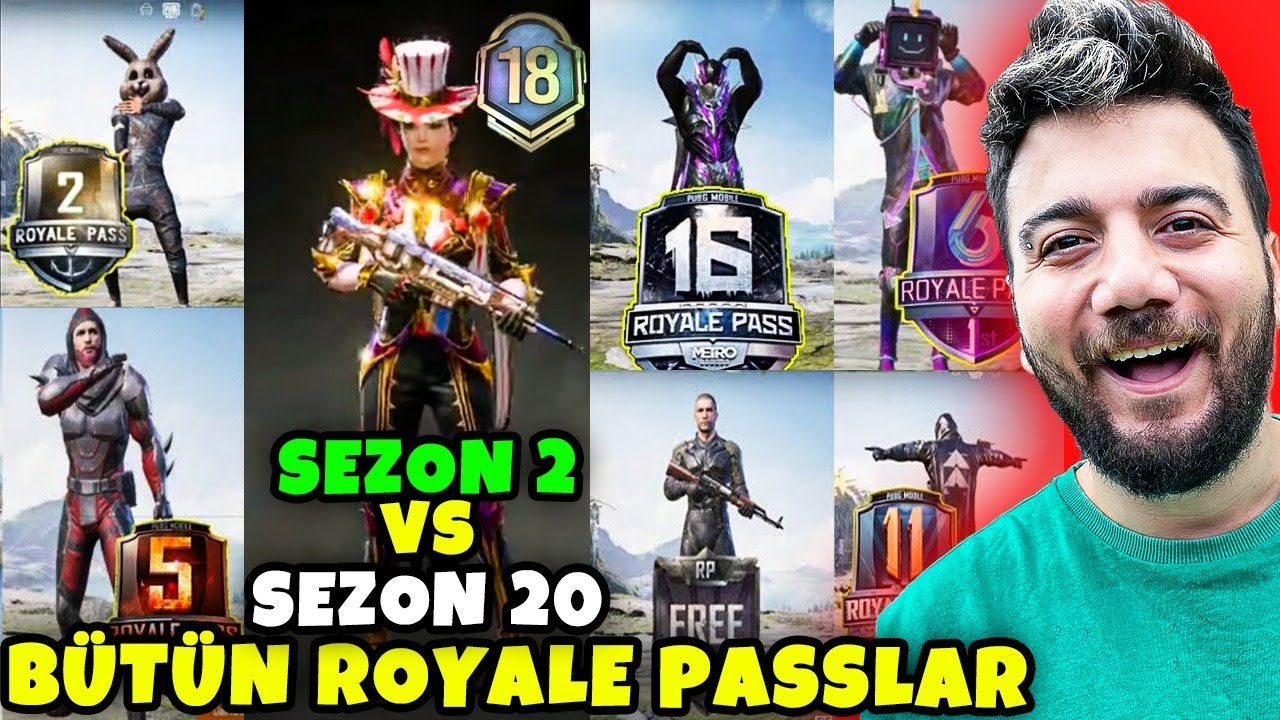 GELMİŞ GEÇMİŞ TÜM ROYALE PASS'LER! RP 2 vs RP 20! - PUBG Mobile - YouTube