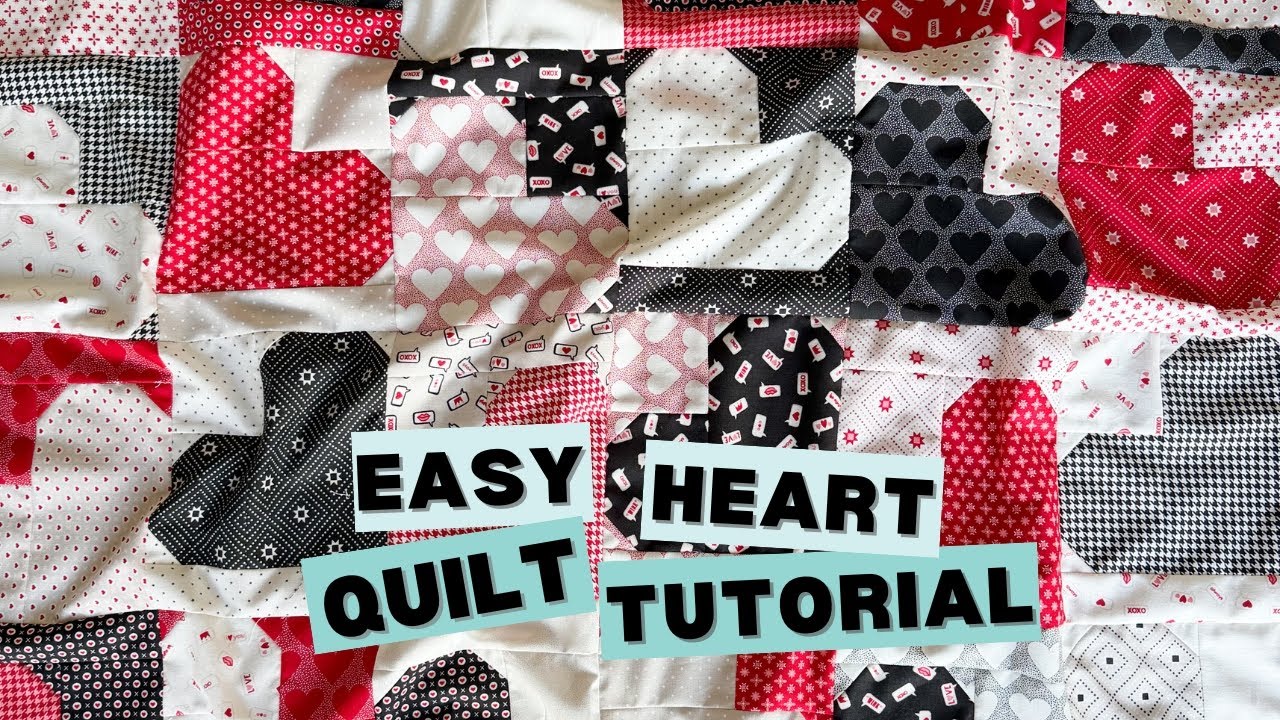 Easy Heart Quilt Tutorial Love Layers Quilt Pattern Beginner Friendly Sewing #quilttutorial ...