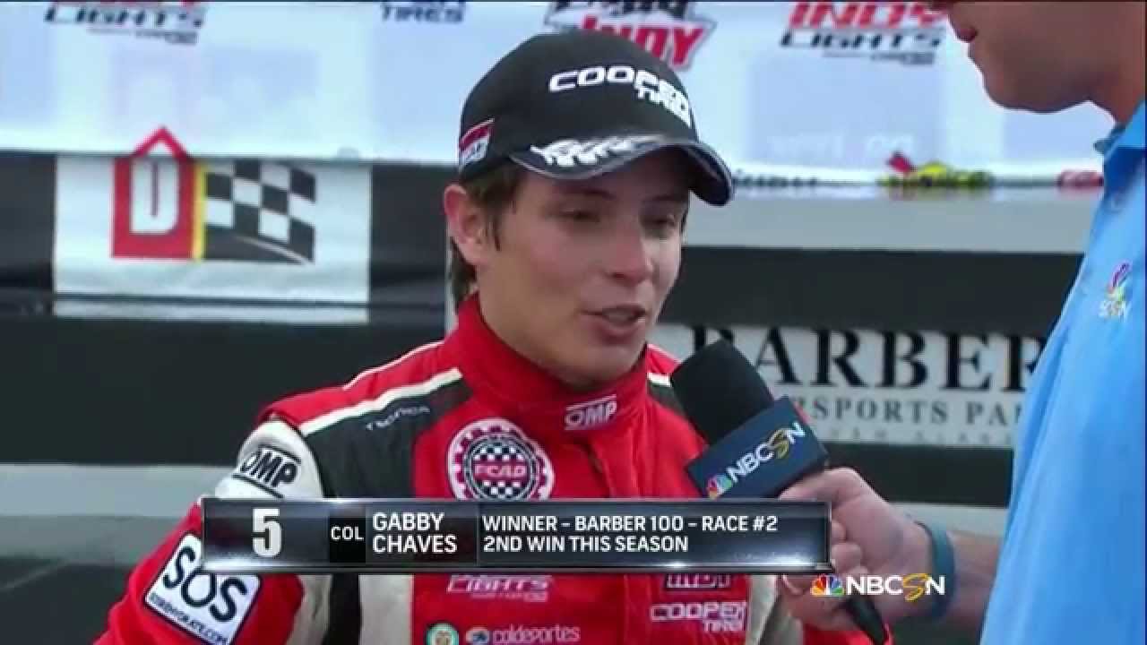 Road to Indy TV - NBCSN Gabby Chaves, Alex Baron Indy Lights post-race ...