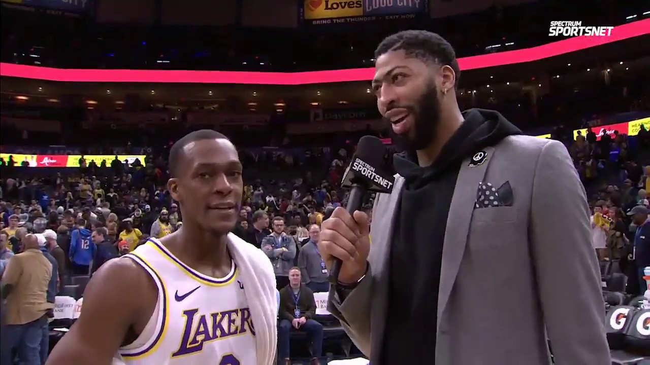 Rajon Rondo postgame interview | Lakers-Thunder - YouTube