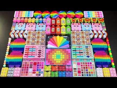 RELAXING WITH CLAY PIPING BAGS VS GLITTER VS MAKEUP ! Mixing Random Things Into Slime #7294
