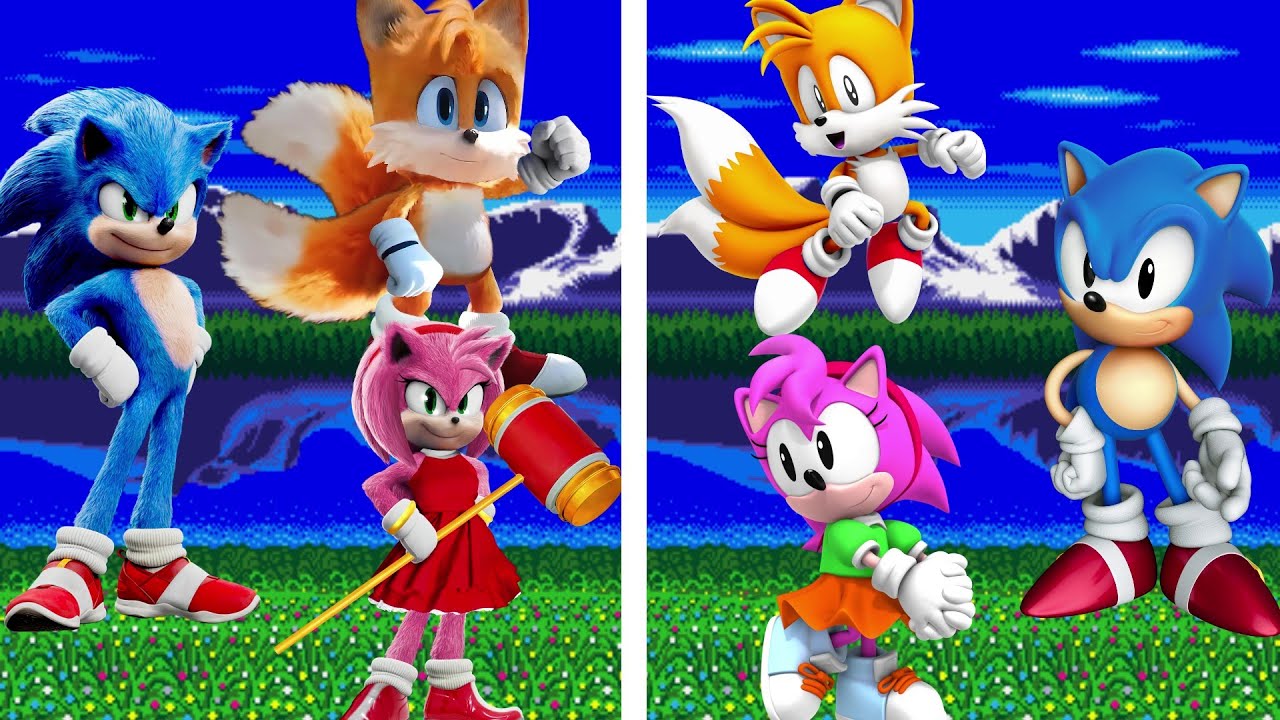 Sonic The Hedgehog : Comparison Between Modern and Movie Design - YouTube