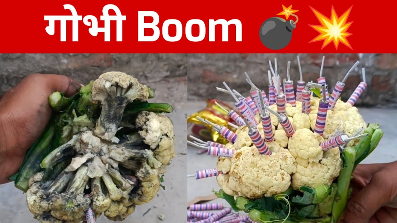 गोभी Boom 💣💥🤯 Crazy Facts Science Experiment crackers magic 😂|| Mr.Ayan ...