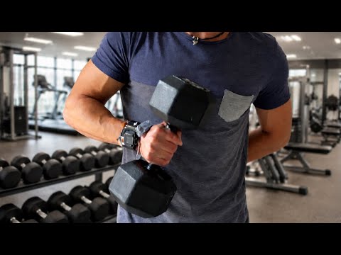 ASMR Biceps Pump 💪 Bulking Season Workout & Satisfying Shirt Sounds