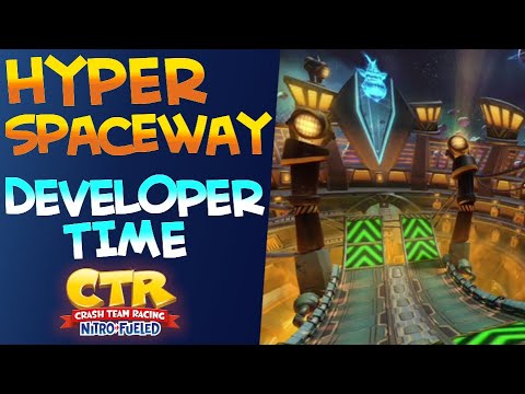 Hyper Spaceway 1:48:34 DEVELOPER TIME GUIDE (Time Trial) - Crash Team ...