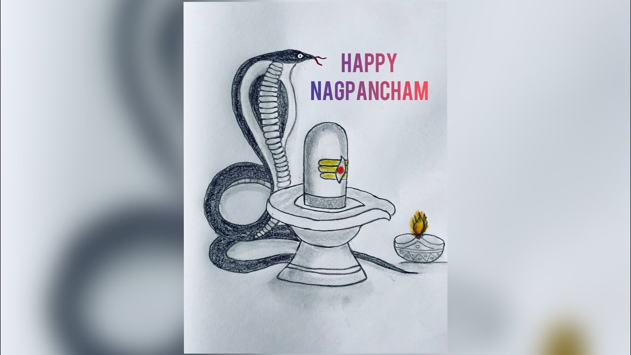 Nag Panchami drawing|| How to draw Nag Panchami|| Special Naag 🐍 ...
