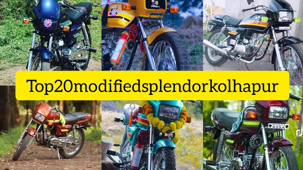 Top 20 hero splendor plus modified kolhapur image modified splendor ...