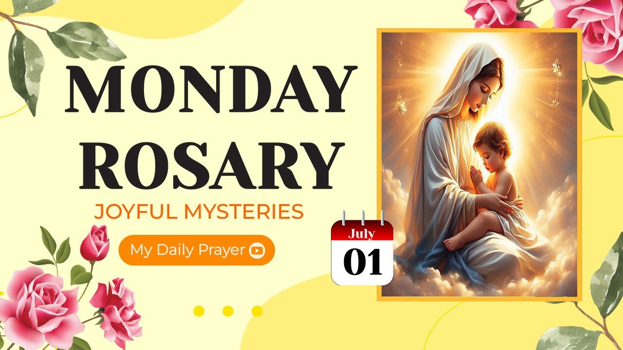 TODAY HOLY ROSARY: JOYFUL MYSTERIES, ROSARY MONDAY🌹JULY 01, 2024 🙏🏻 ...